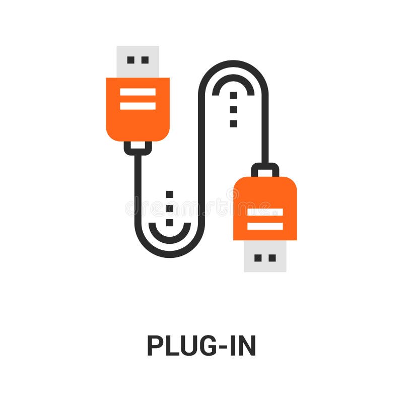 Plug in icon stock vector. Illustration of cord, connection - 78874946