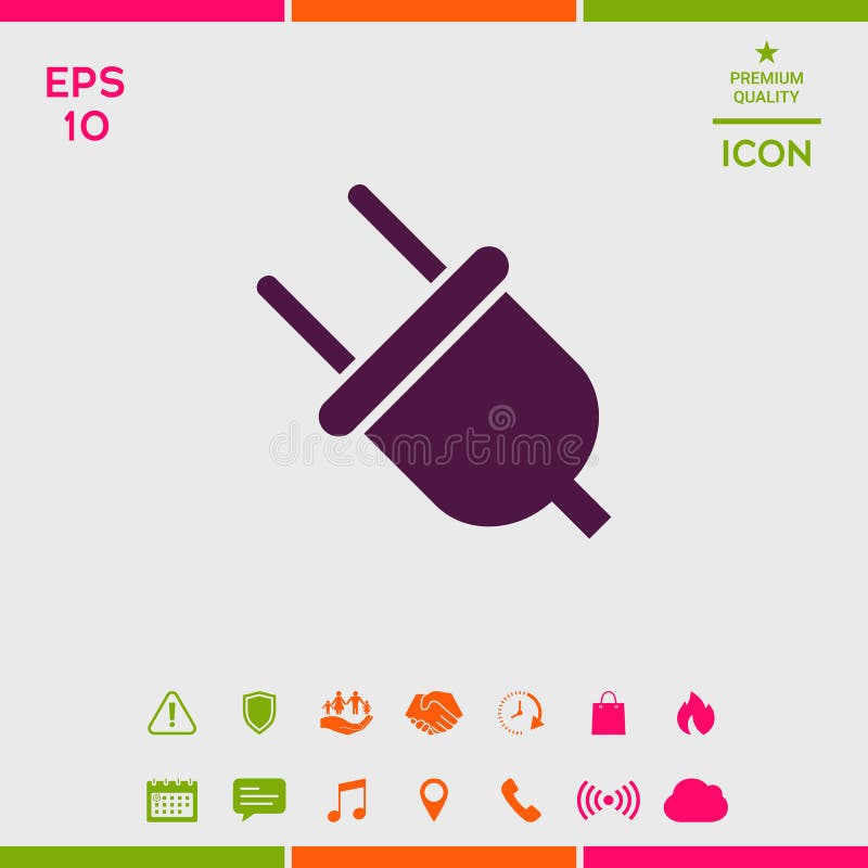 Plug icon symbol stock vector. Illustration of electrical - 118069034