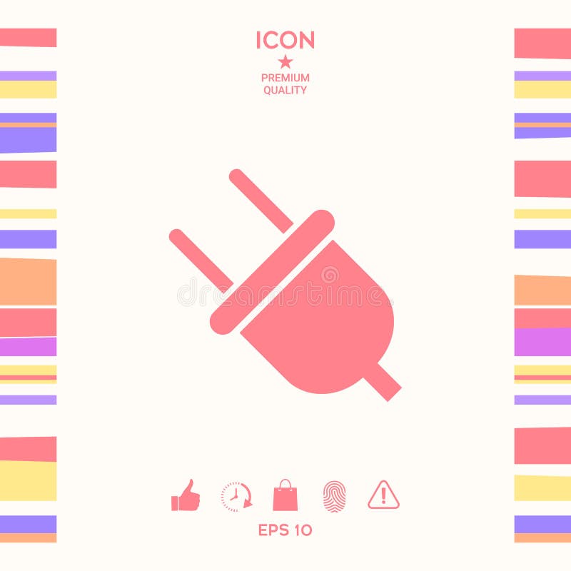 Plug icon symbol stock vector. Illustration of element - 118892171