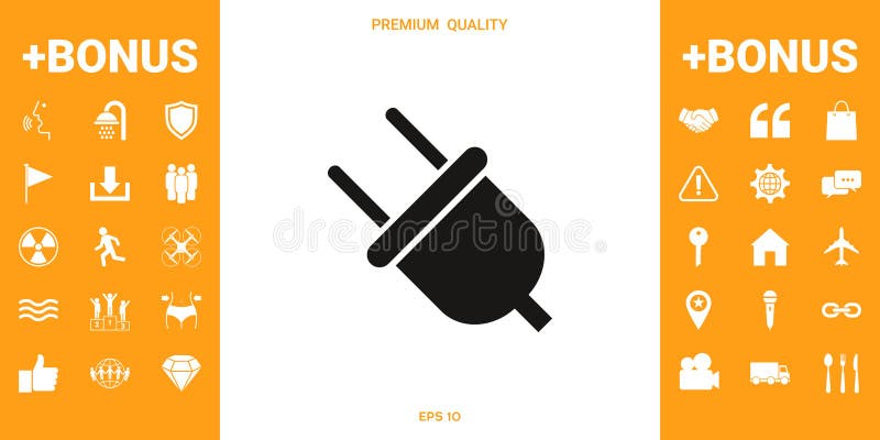 Plug icon symbol stock vector. Illustration of socket - 123540105