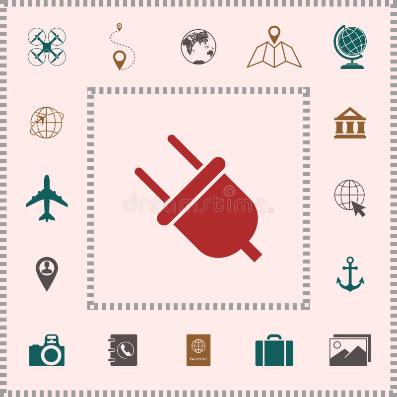 Plug Icon Symbol . Elements for Your Design Stock Vector - Illustration ...