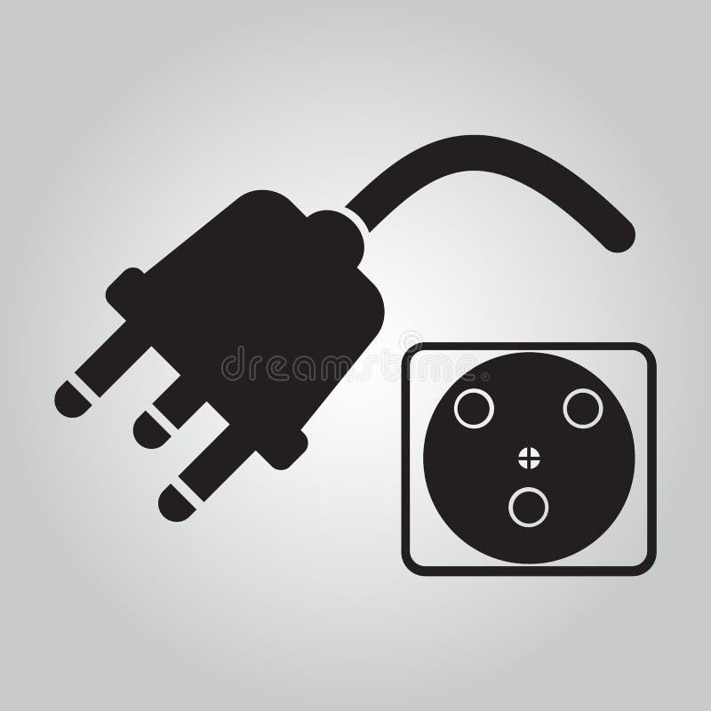 Plug icon, socket icon stock vector. Illustration of plug - 123627512