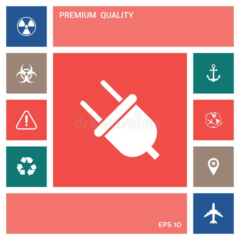 Plug Icon Symbol . Elements for Your Design Stock Vector - Illustration ...