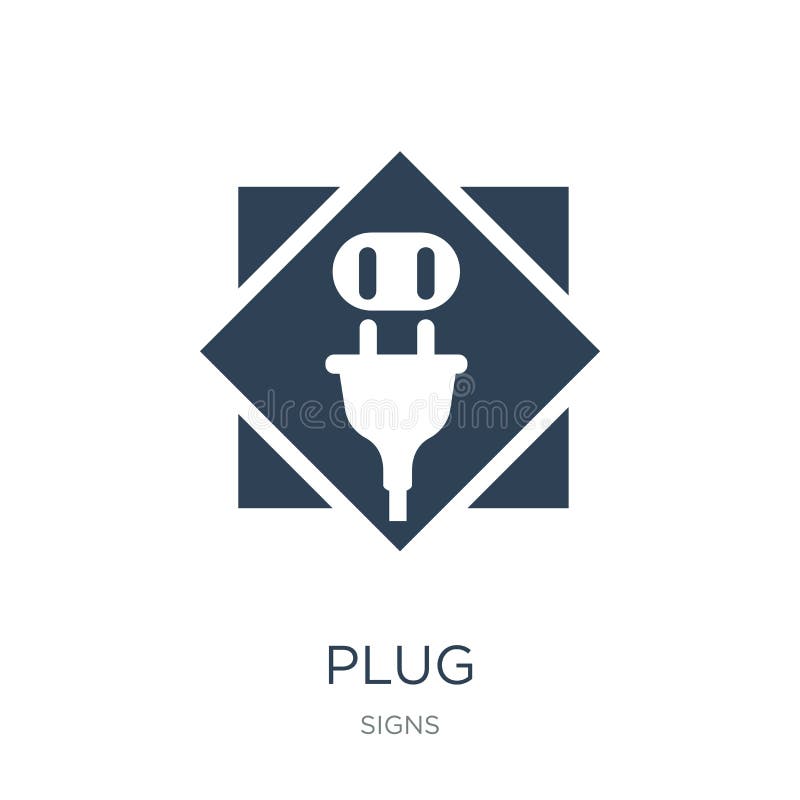 Plug Icon in Trendy Design Style. Plug Icon Isolated on White ...