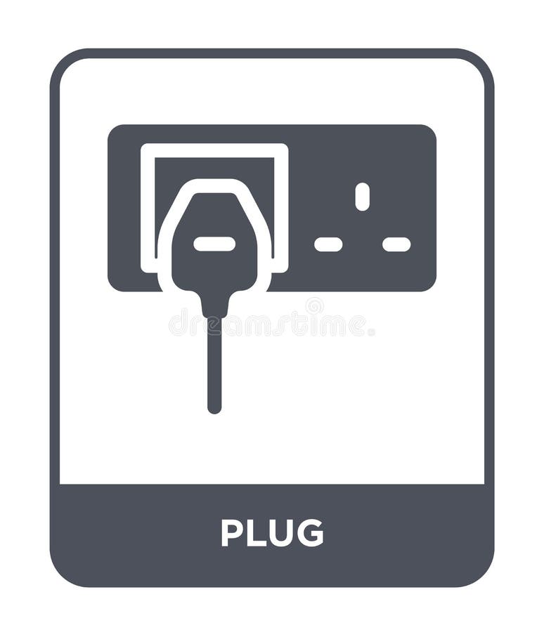 Plug Icon in Trendy Design Style. Plug Icon Isolated on White ...