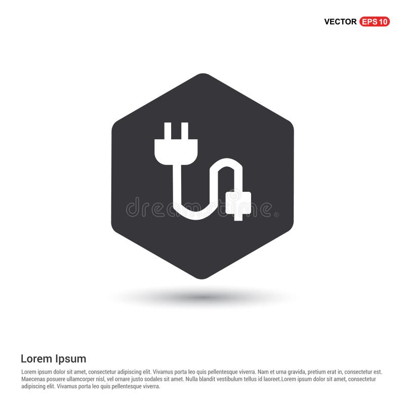 Plug-in Icon stock vector. Illustration of print, plug - 132442513