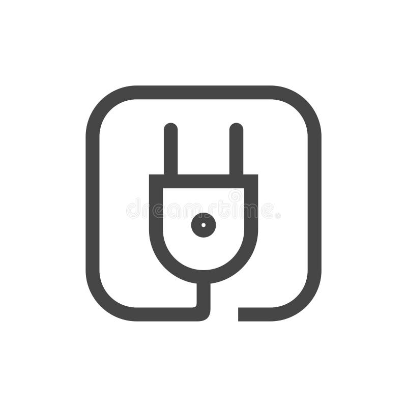 Plug in icon stock illustration. Illustration of gadget - 172346867