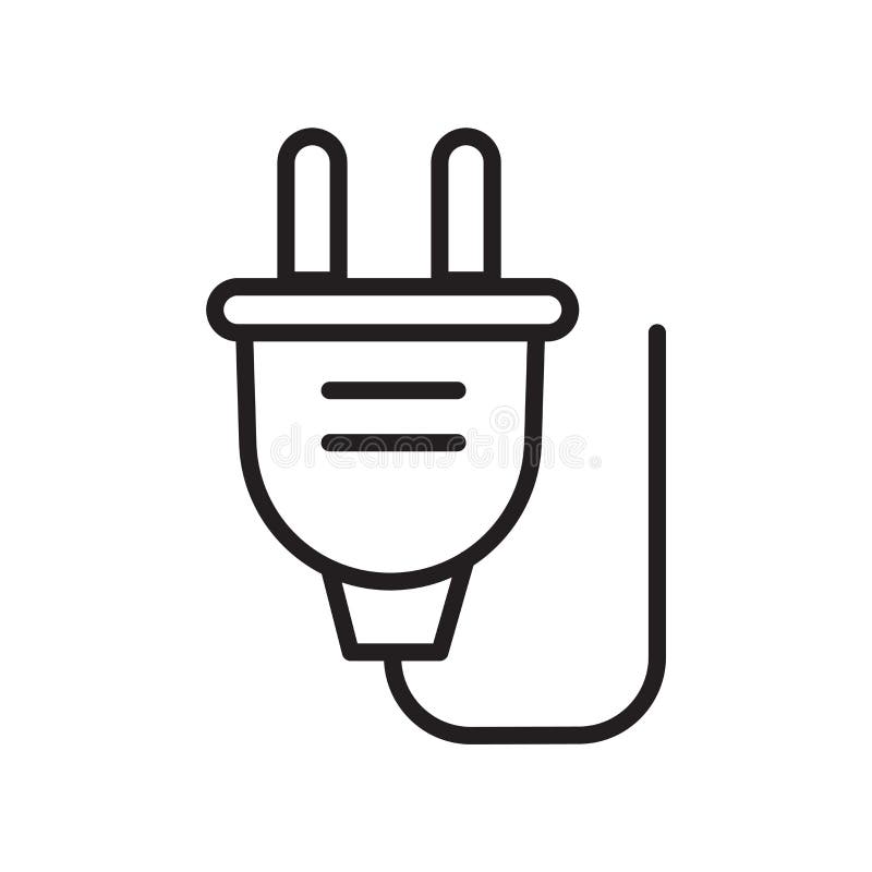 Uk Electric Plug Vector Icon Symbol Isolated On White Background Stock ...