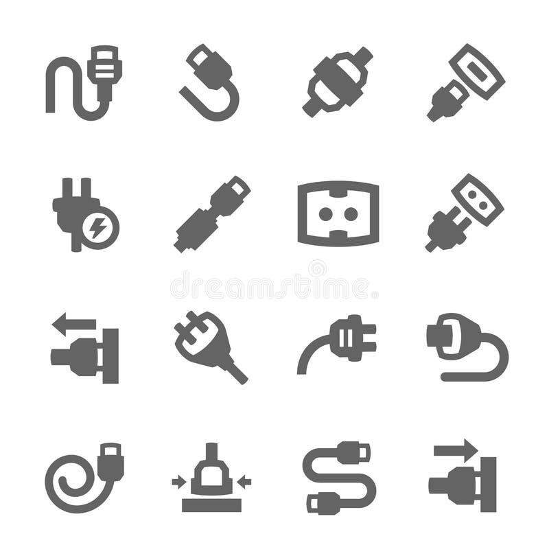 Plug in icons stock vector. Illustration of isolated - 39011062