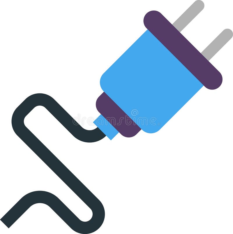 Plug Illustration in Minimal Style Stock Vector - Illustration of ...