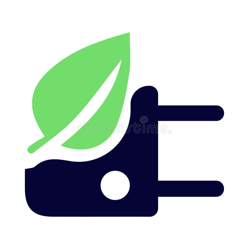 Plug, Leaf, Plant, Tree, Eco Plug, Plug with Leaf Icon Stock Vector ...