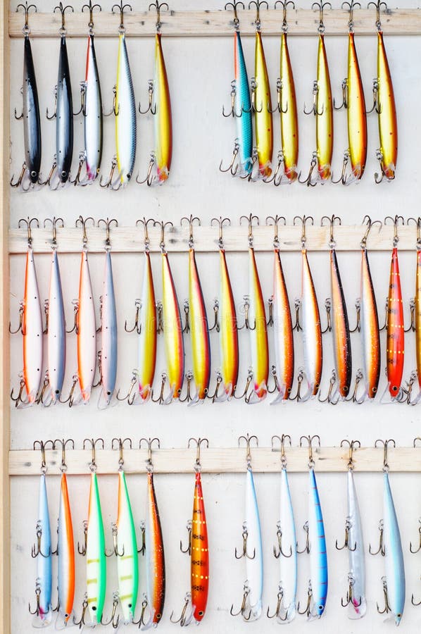 Plug lures stock image. Image of display, body, wood - 27059173