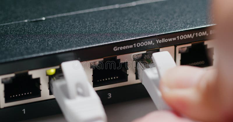 Plug in internet switch stock image. Image of digital - 195990523