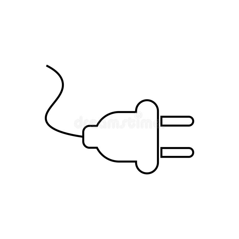 Plug Outline Icon. Symbol, Logo Illustration for Mobile Concept and Web ...