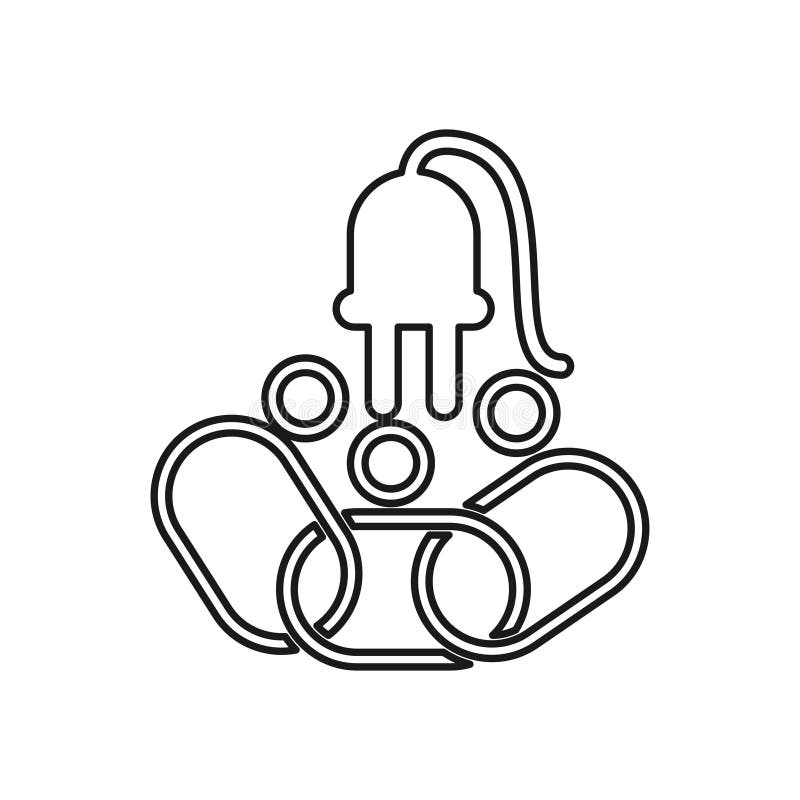 Plug in People Join in Loop Light Connection Stock Vector ...