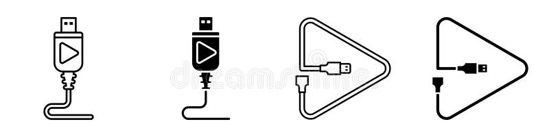 Plug and play icon vector stock illustration. Illustration of wire ...