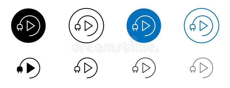 Plug and play icon vector stock vector. Illustration of creative ...