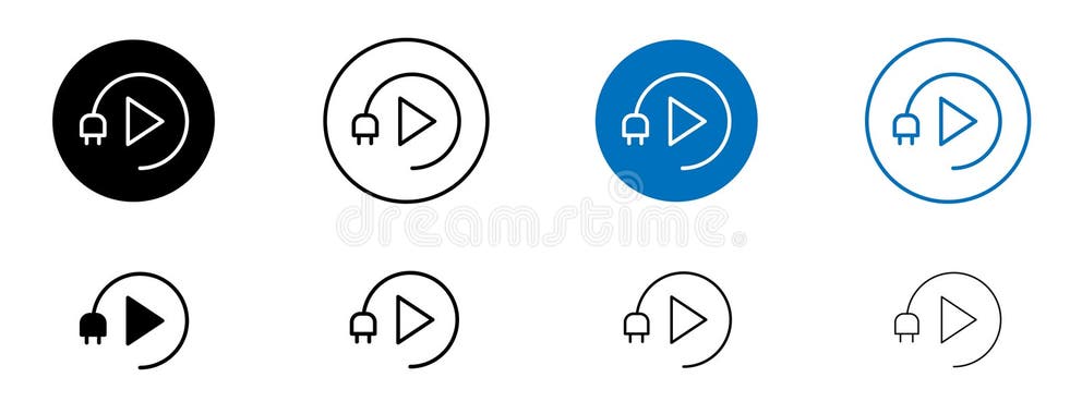 Plug and play icon vector stock vector. Illustration of creative ...