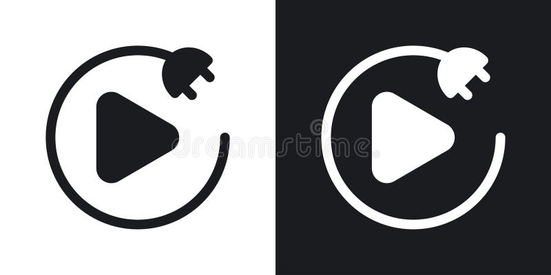 Plug and play icon vector stock vector. Illustration of interface ...