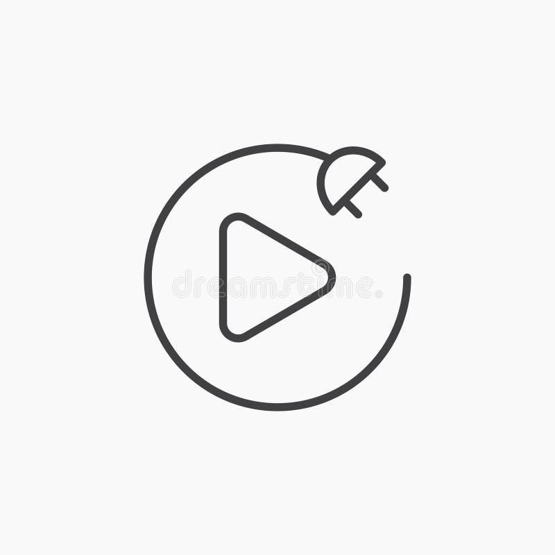 Plug and play icon vector stock vector. Illustration of logo - 348312533