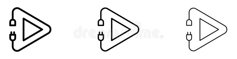 Plug and play icon vector stock vector. Illustration of modern - 348390975