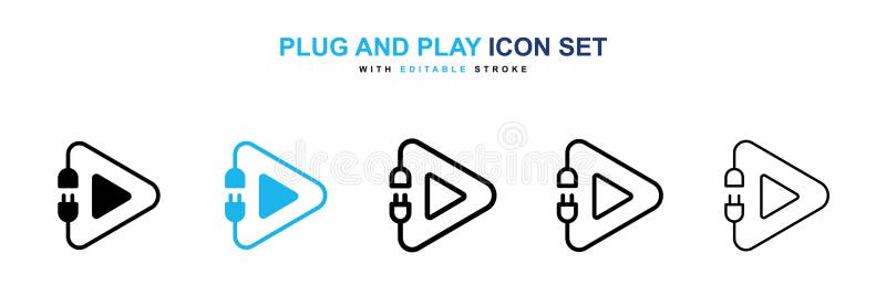 Plug and play icon vector stock vector. Illustration of energy - 348442481