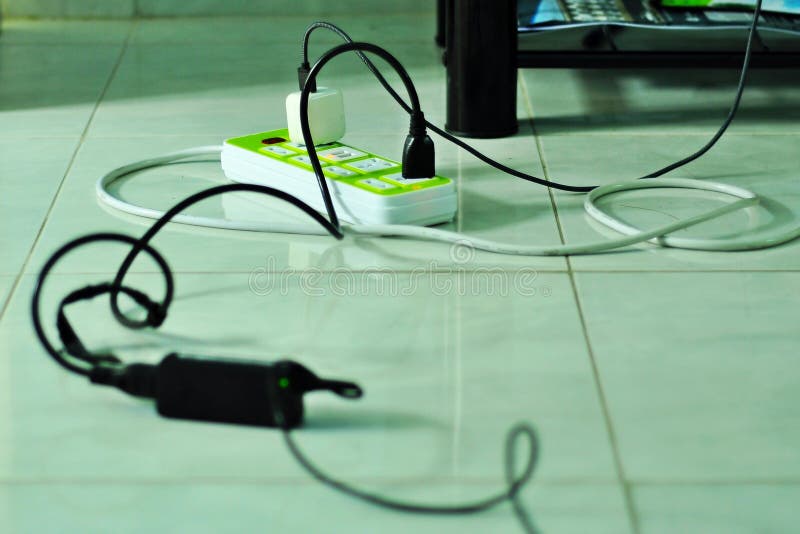 The Plug and the Power Cord that is Plugged Stock Photo - Image of ...