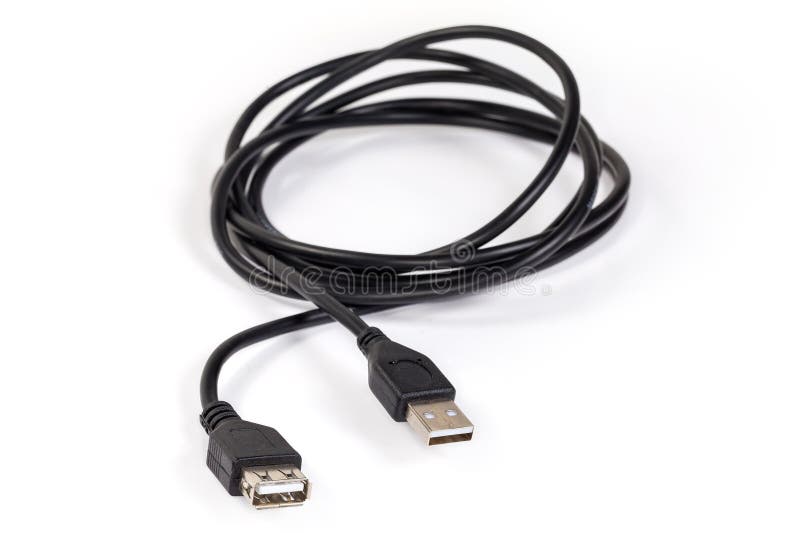 Plug and Receptacle of USB Standard-a of Extension Cable Stock Image ...