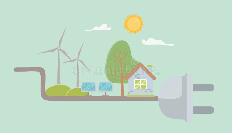 Plug and Save Energy Icon Set Design Stock Vector - Illustration of ...