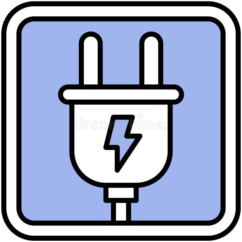 Plug Sign Icon, Prohibition Sign Vector Illustration Stock Vector ...