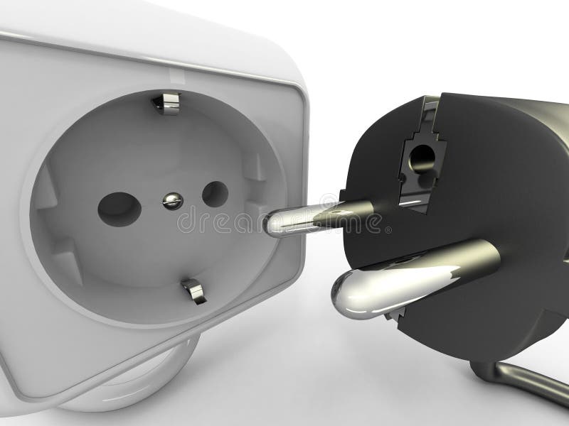 Plug and socket stock illustration. Illustration of appliance - 9579591