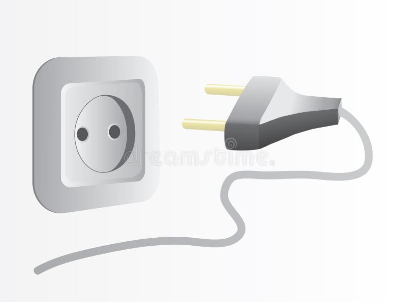 Plug an Socket stock illustration. Illustration of electrostatic - 33054969