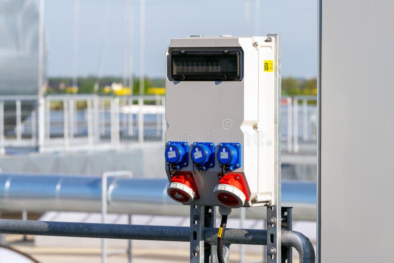 Plug Socket Box Low Voltage Current Close Up Stock Image - Image of ...