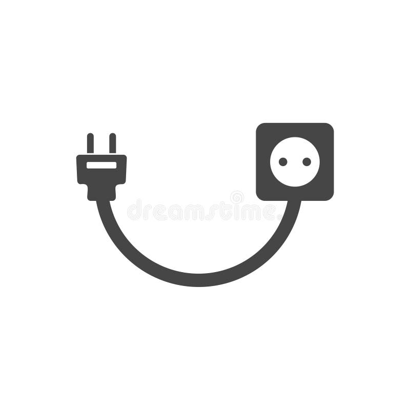Plug Socket and Cord, Wire, Socket and Electric Plug Stock Vector ...