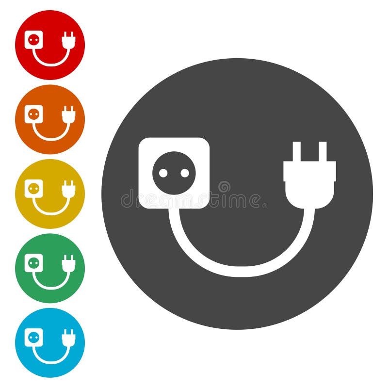 Plug Socket And Cord, Wire, Socket And Electric Plug Stock Vector ...