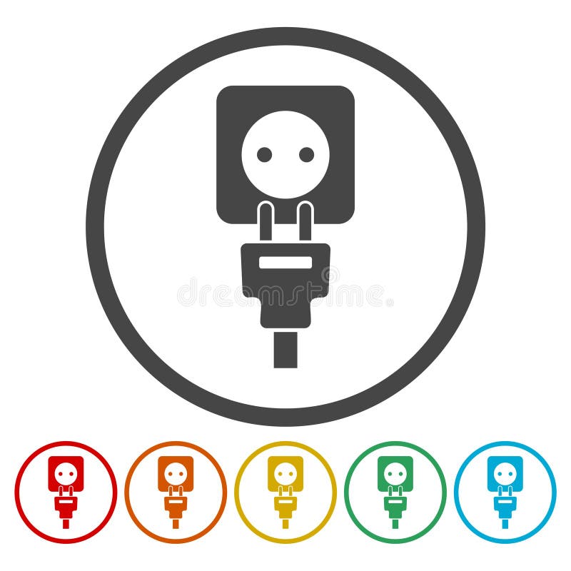 Plug Socket And Cord, Wire, Socket And Electric Plug Stock Vector ...