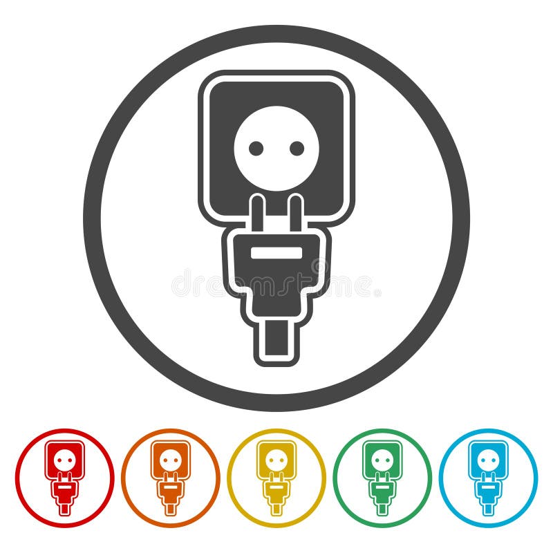 Plug Socket and Cord, Wire, Socket and Electric Plug Stock Vector ...