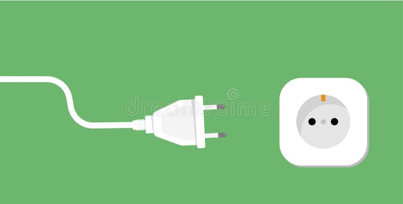 Plug and Socket, Electricity - Banner, Background Stock Illustration ...