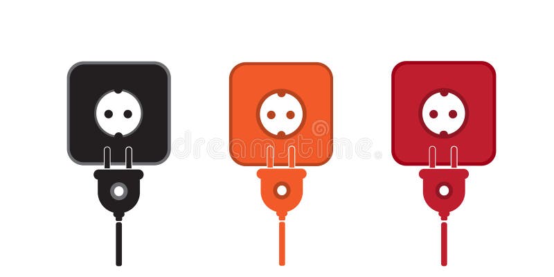 Plug and Socket Icon Editable Stroke Stock Vector - Illustration of ...