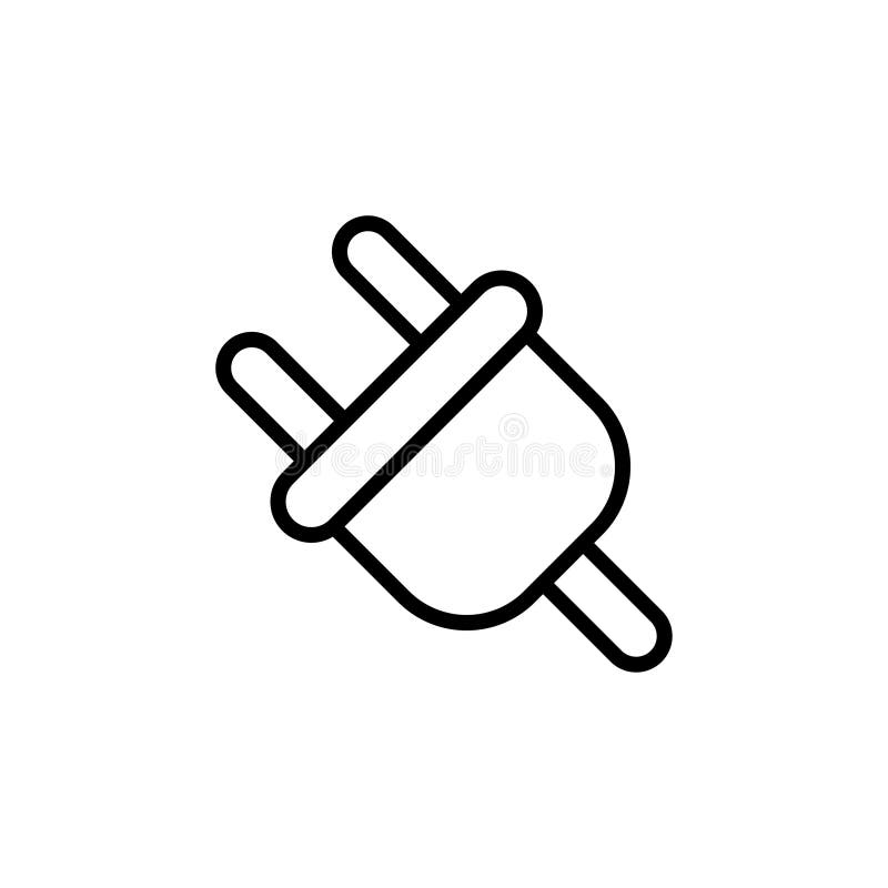 Plug Socket Icon Vector Design Element Templates Simple Stock Vector ...