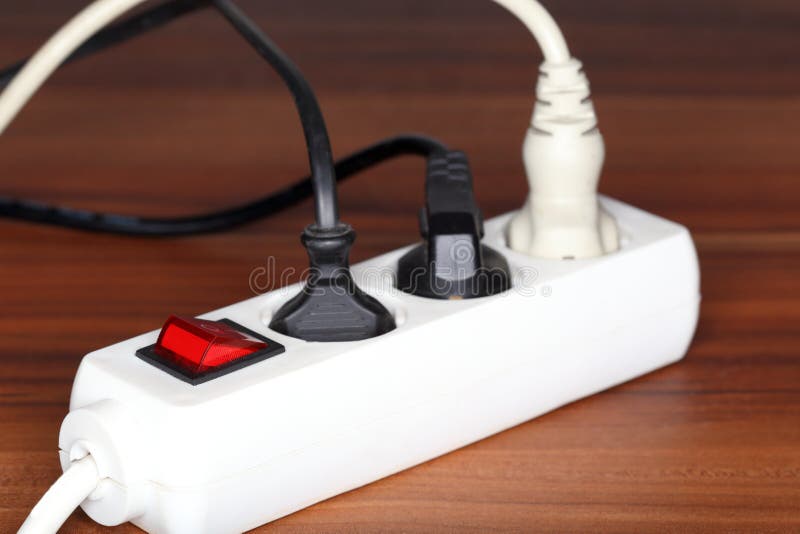 Plug socket on table stock image. Image of detail, conserve - 60068011