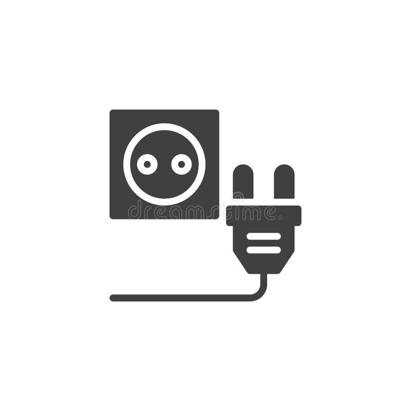 Plug socket vector icon stock vector. Illustration of socket - 151629101