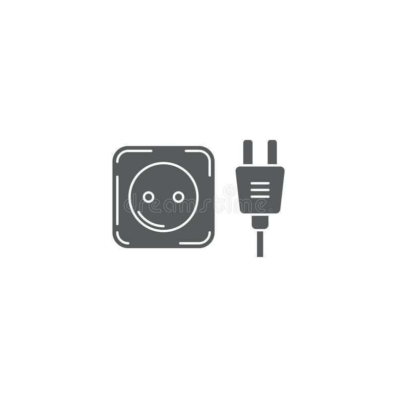Plug Socket Vector Icon Symbol Isolated on White Background Stock ... Plug Socket Vector Icon Symbol Isolated on White Background Stock ...