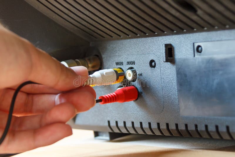 Plug TV jack. stock photo. Image of equipment, home, sound - 58905502