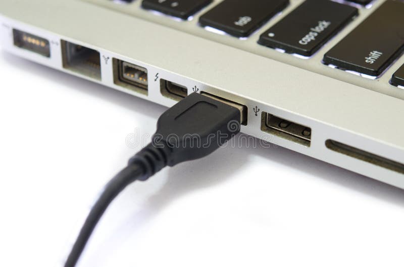 Computer plug stock image. Image of close, technology - 14239977