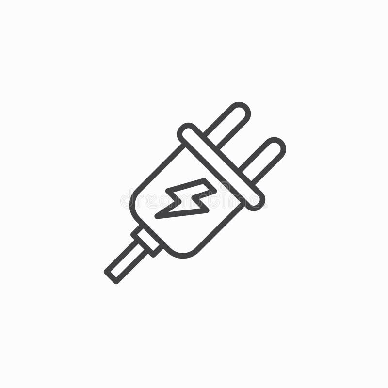Plug vector icon set stock vector. Illustration of electro - 340399132