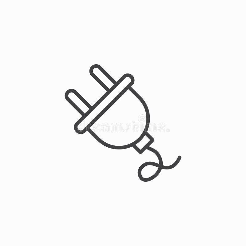 Plug vector icon set stock vector. Illustration of flat - 340399137