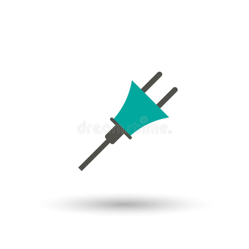 Plug Vector Icon Electric Plug Simple Icon Stock Vector - Illustration ...