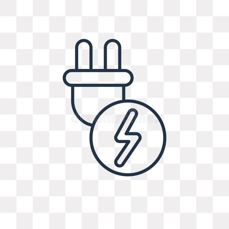 No Plug Vector Icon Isolated on Transparent Background, Linear N Stock ...