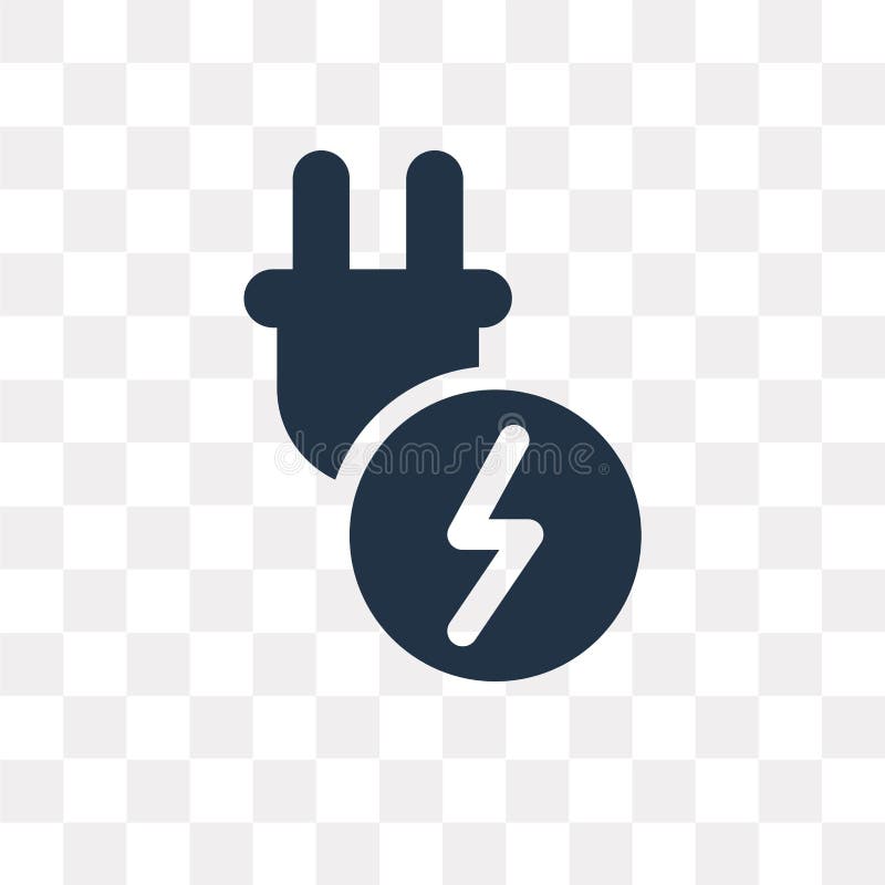 Plug Vector Icon Isolated on Transparent Background, Plug Trans Stock ...
